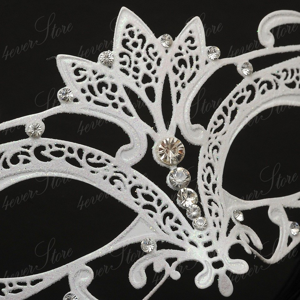 Women Majestic Venetian Laser Cut Masquerade Mask - Made of Light Metal ...