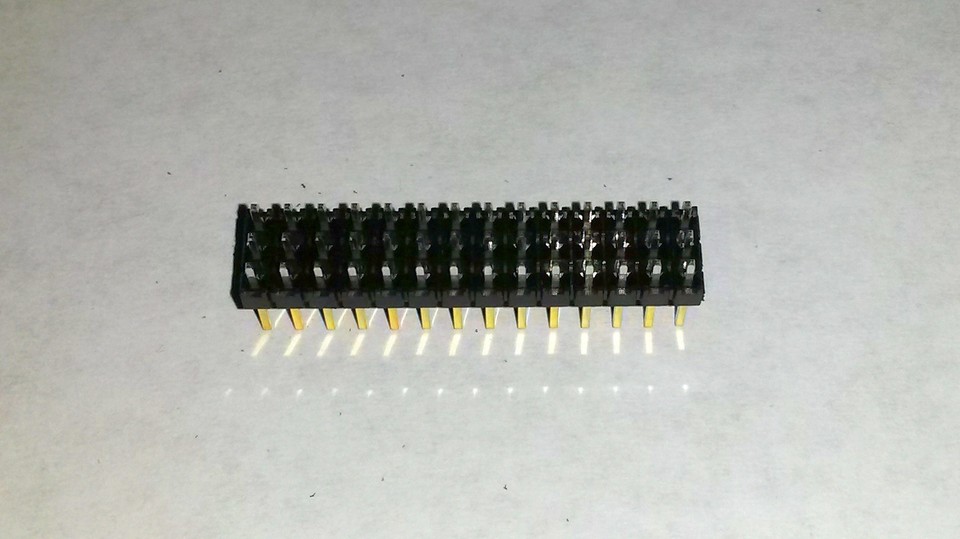 3x14 Pin 2.54mm Triple Row Straight Male Header PCB Mount Connector Lot ...