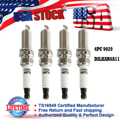 Spark Plugs Ngk 4-Pack NGK DILKAR6A11 Iridium Spark Plugs For Nissan ...
