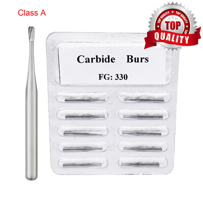 Dental Tungsten Carbide Burs FG#330 Pear for High Speed Handpiece ...