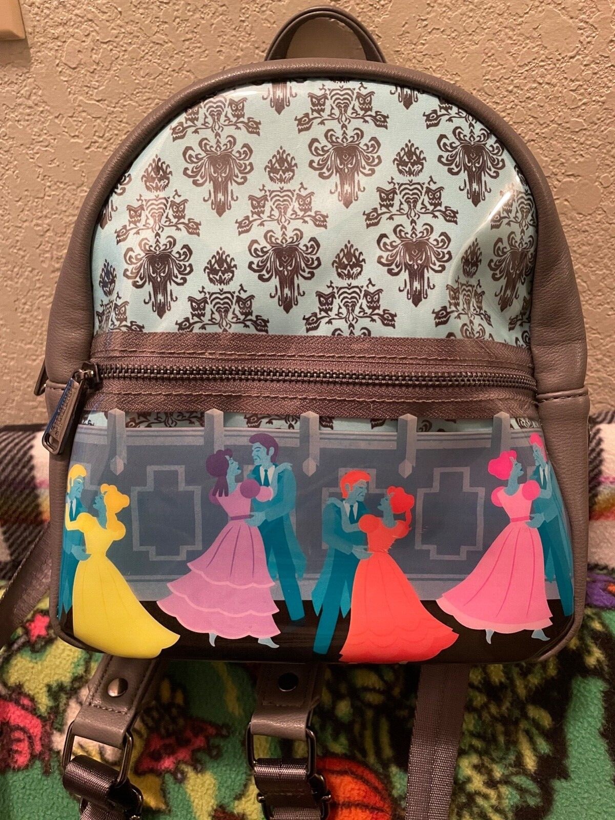 Rare Disney The Haunted Mansion Ballroom Scene Loungefly Mini Backpack ...