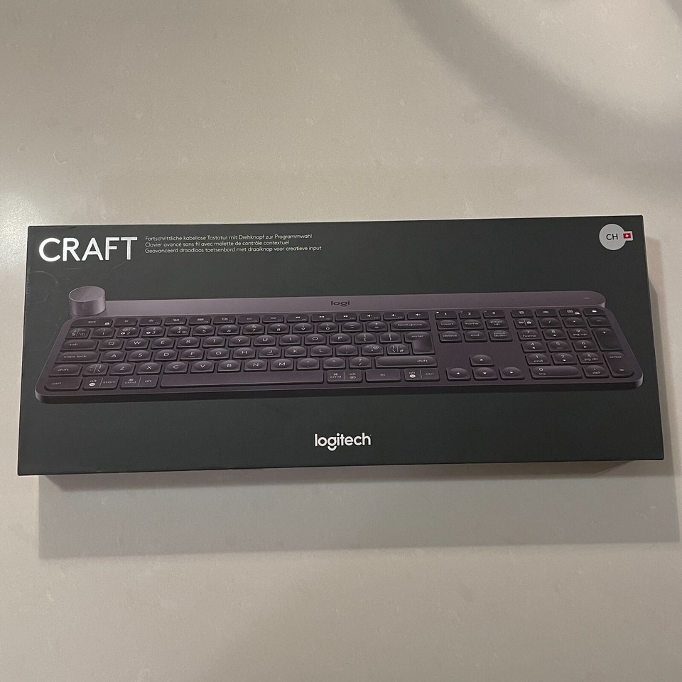 Logitech Craft Wireless Keyboard SWISS FRENCH (CH) w/ Creative Input ...