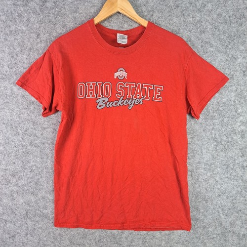 Ohio State Buckeyes Mens T-Shirt Size M Medium Red Short Sleeve Crew ...
