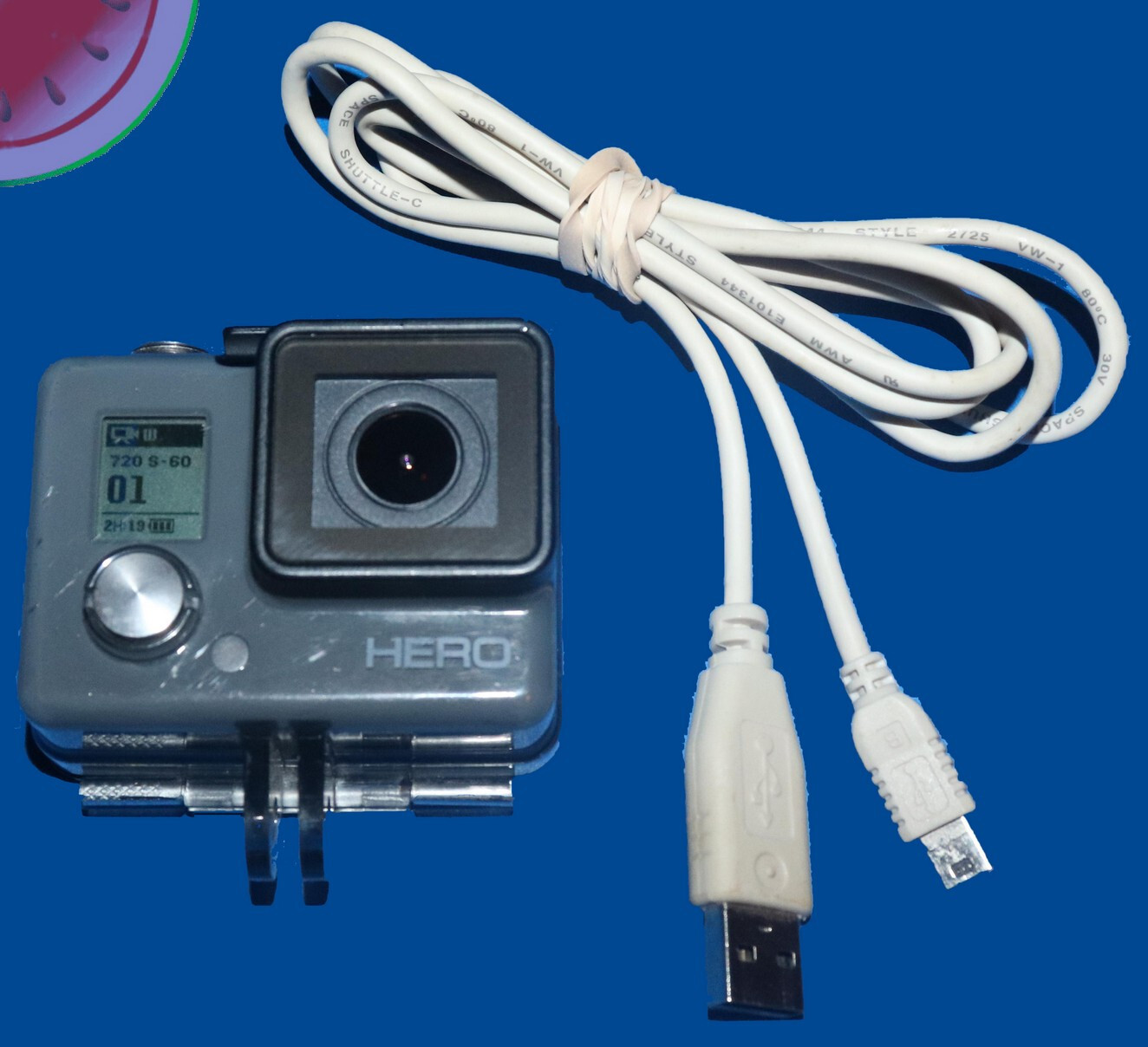 Tested GOPRO HERO Action CAMCORDER Model HWBL1 CHDHA-301 W/USB Cable ...