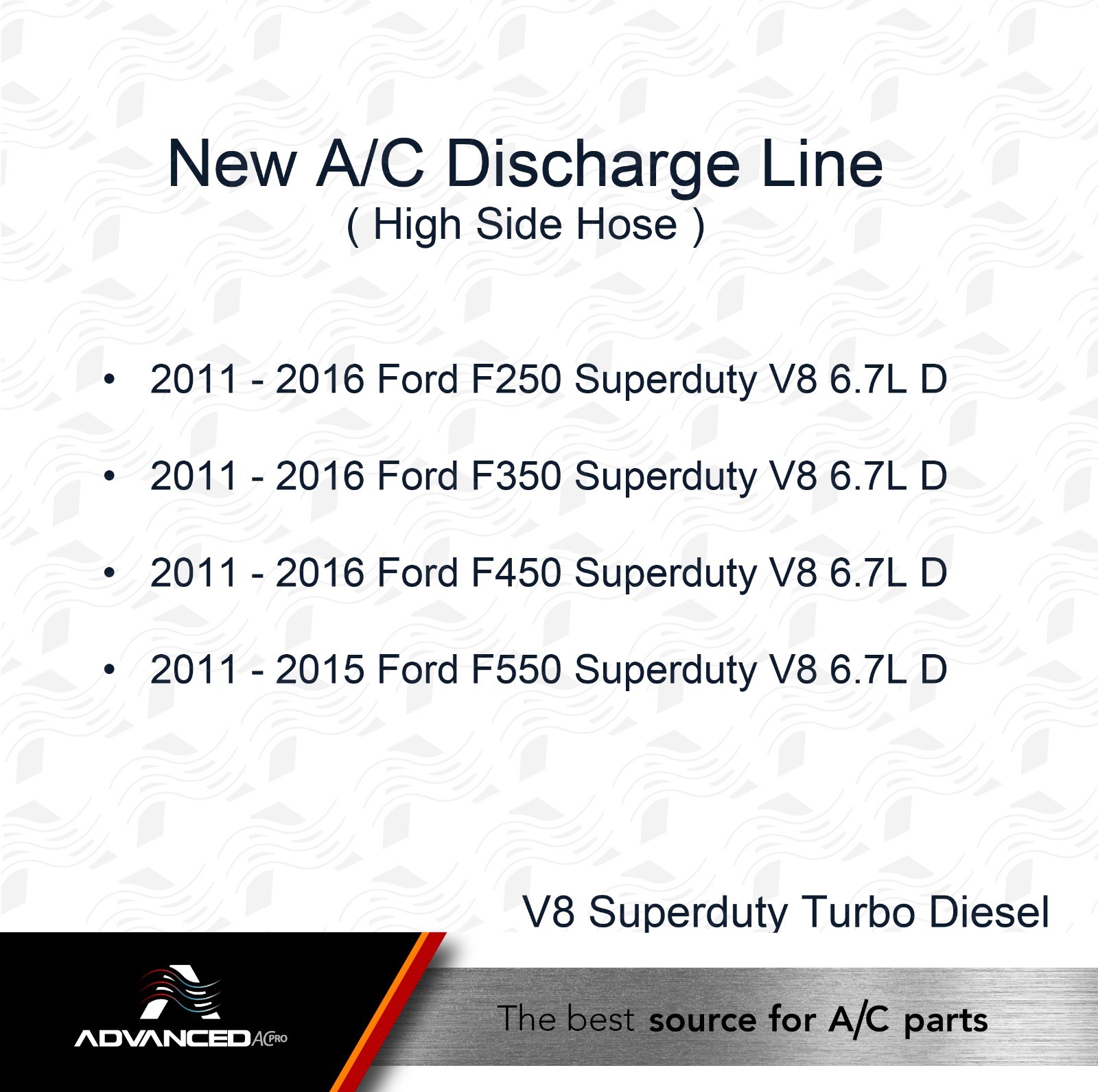 AC A/C Discharge Line Fits: 2011 - 2016 Ford | Grelly USA
