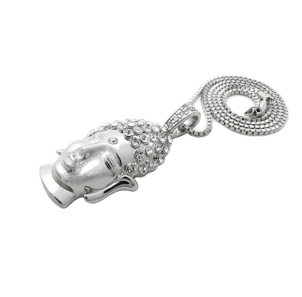 New Buddha Pendant & 24" Box/Cuban/Rope Chain Hip Hop Necklace XSP756 ...