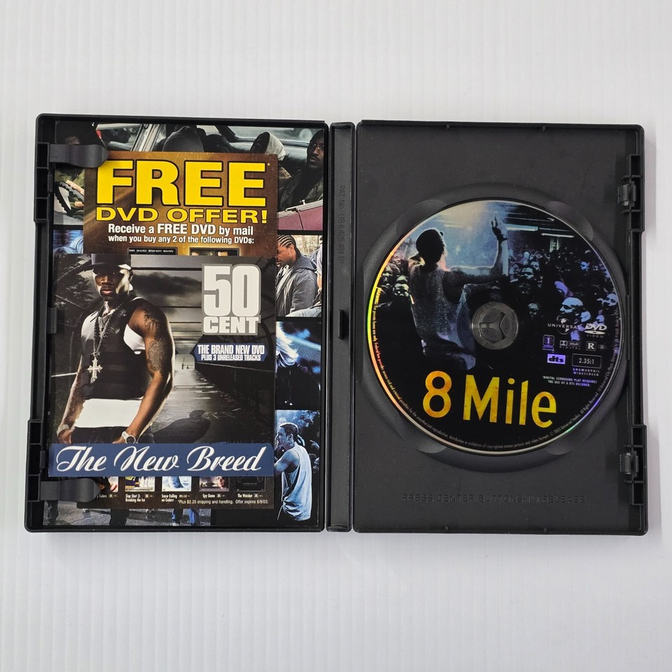 8 Mile (DVD, 2003, Widescreen Censored Bonus Materials) Eminem, Kim ...