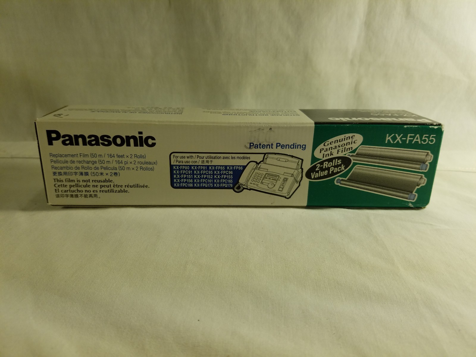 NEW Panasonic Black Ribbon Cartridge KX-FA55 1 in Pack Replacement Film ...