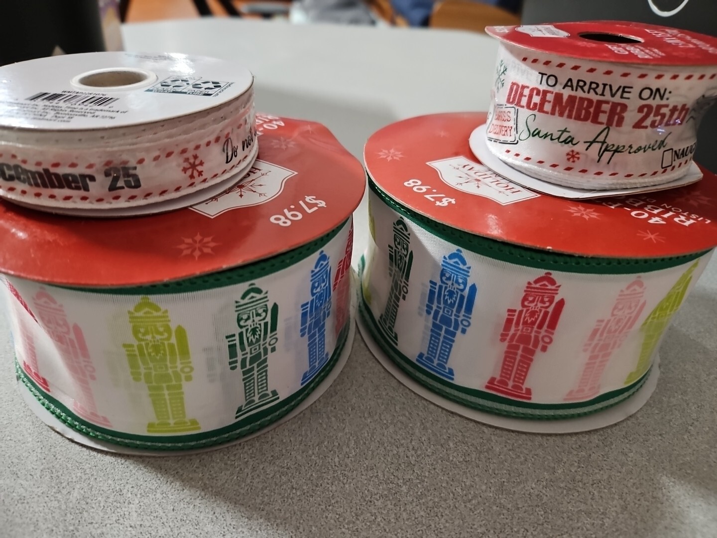 Holiday Ribbon Lot Of 4 All Brand New Christmas Ribbon Different Sizes ...