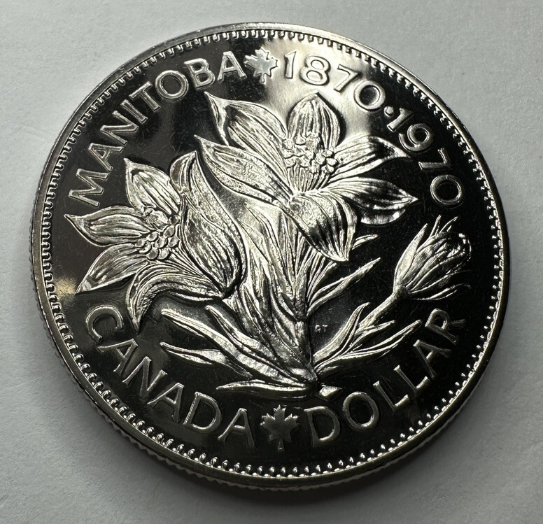 1970 Canadian Proof Like Nickel Dollar Coin. Special Edition 100 Year ...