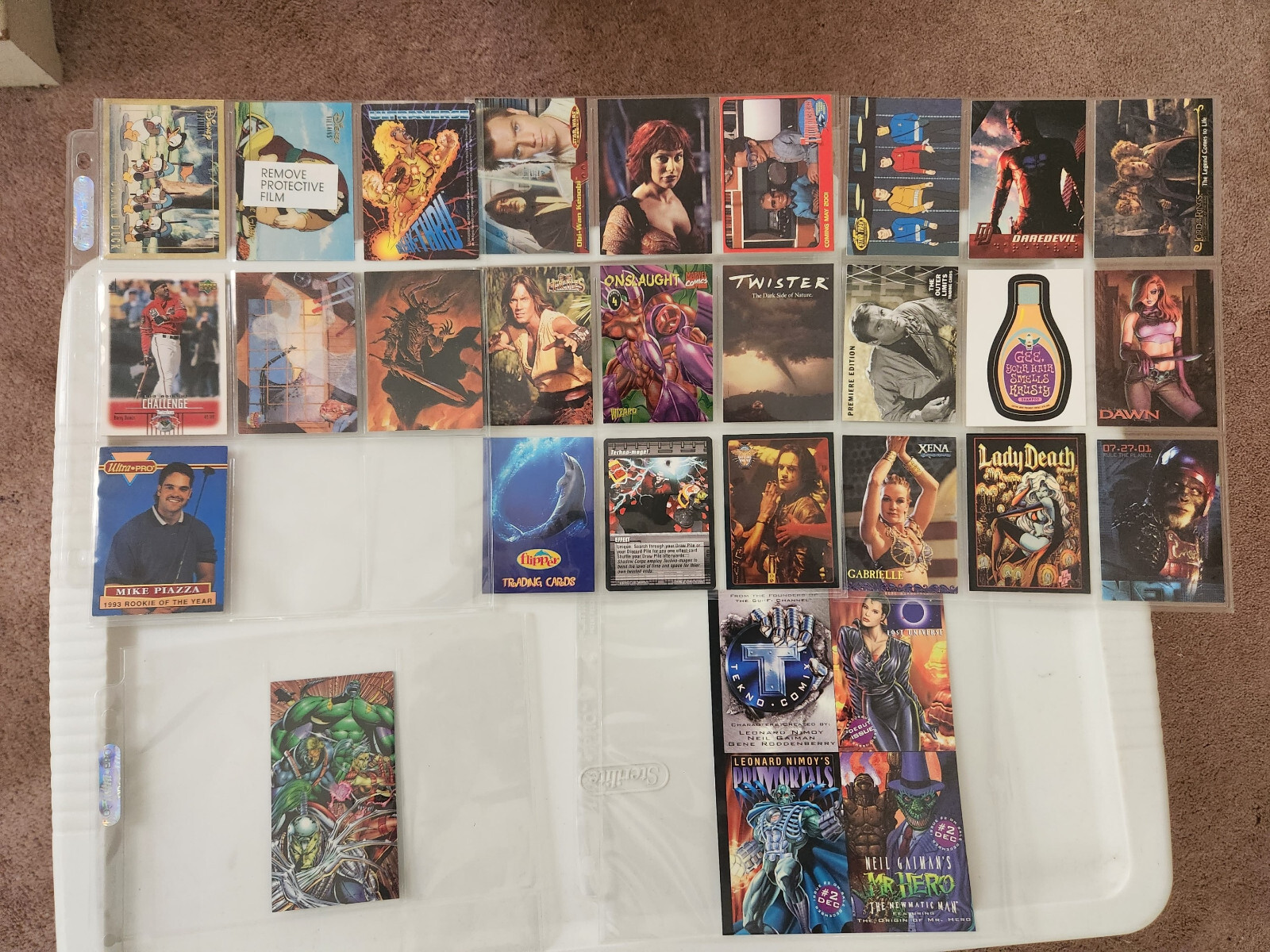 1990s Promo Card Lot of 44 uncut sheets/Large cards and 109 individual ...