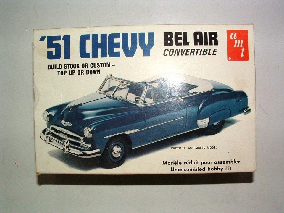 AMT MODEL KIT # T272 51 CHEVY BEL AIR CONVERTIBLE MINT IN OPEN BOX | eBay