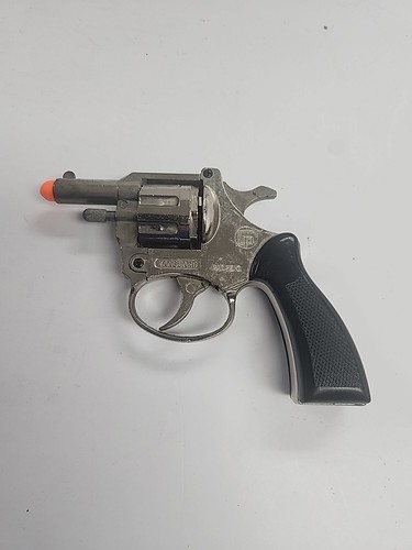 VINTAGE VANGUARD NICKEL COLOR REVOLVER CAP PROP TOY ITALY (WORKING) | eBay