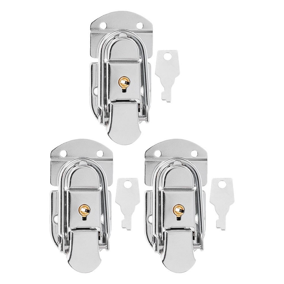 3 Sets Metal Suitcase Hasp Latch Catch With Keys For Luggage Box | eBay ...
