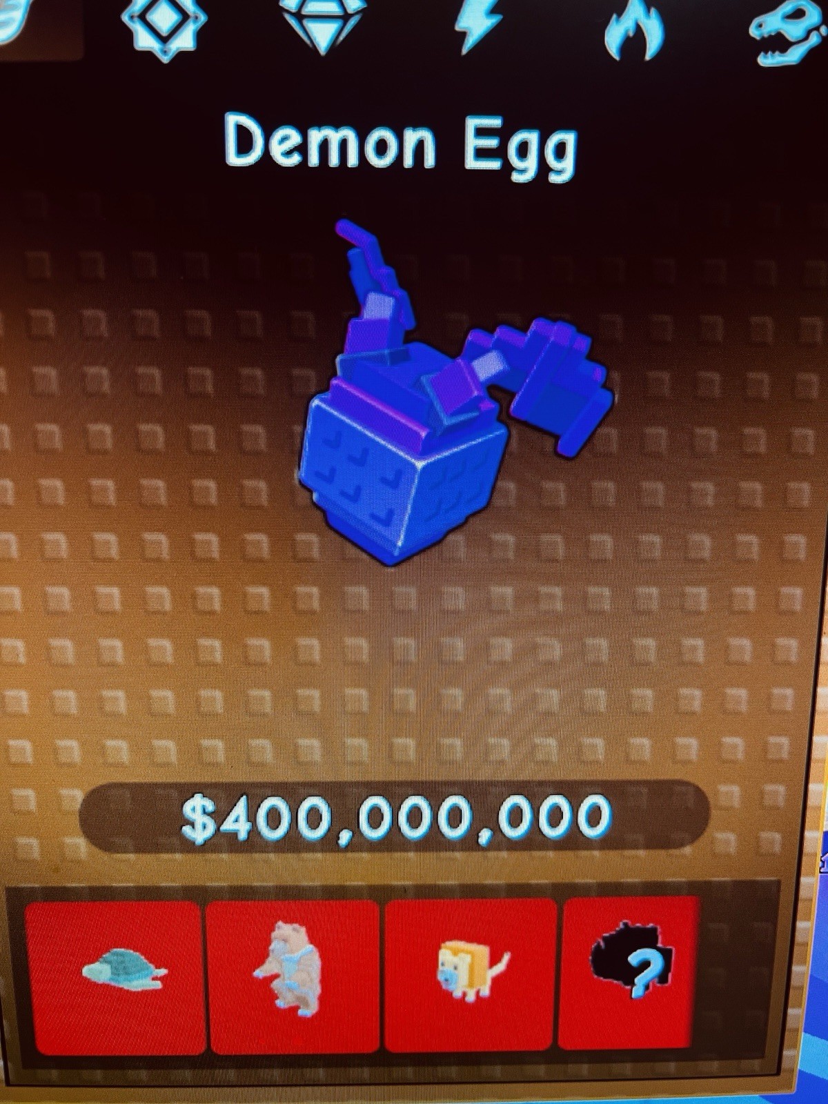 Demon Egg / Op Egg / Build A Zoo / Roblox | eBay