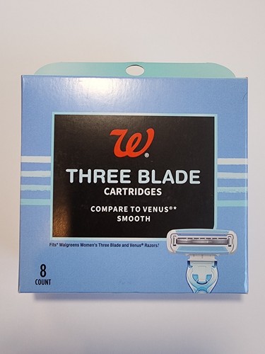 Walgreens Womens Three Blade Razor Cartridges 8 Count - Compare To ...