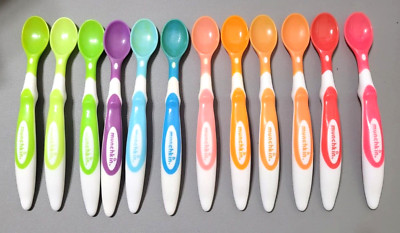 12 Count Munchkin Colorful Plastic Soft Tip Feeding Safety Spoons | eBay