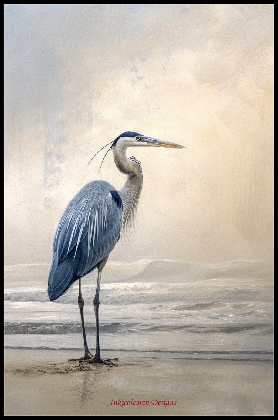 Beachside Blue Heron - Chart Counted Cross Stitch Patterns Needlework ...