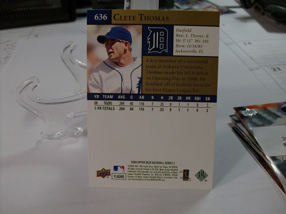 2009 Upper Deck Baseball #636 - Clete Thomas - Detroit Tigers 09-144 | eBay