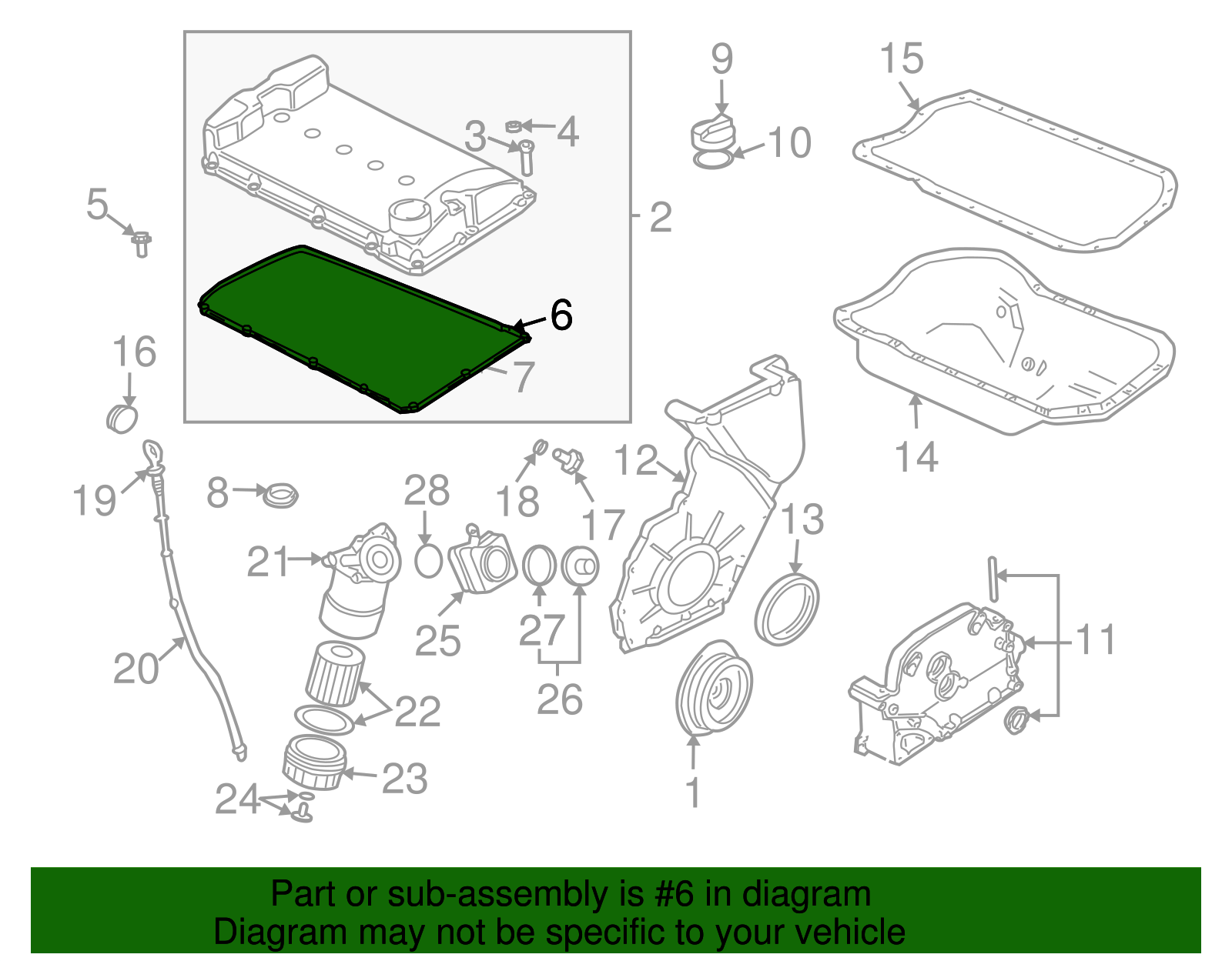 Volkswagen of America 022103483E - Engine Valve Cover Gasket for sale ...