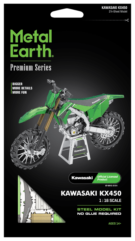 Fascinations Premium Series KAWASAKI KX450 Dirt Bike 3D Metal Earth ...