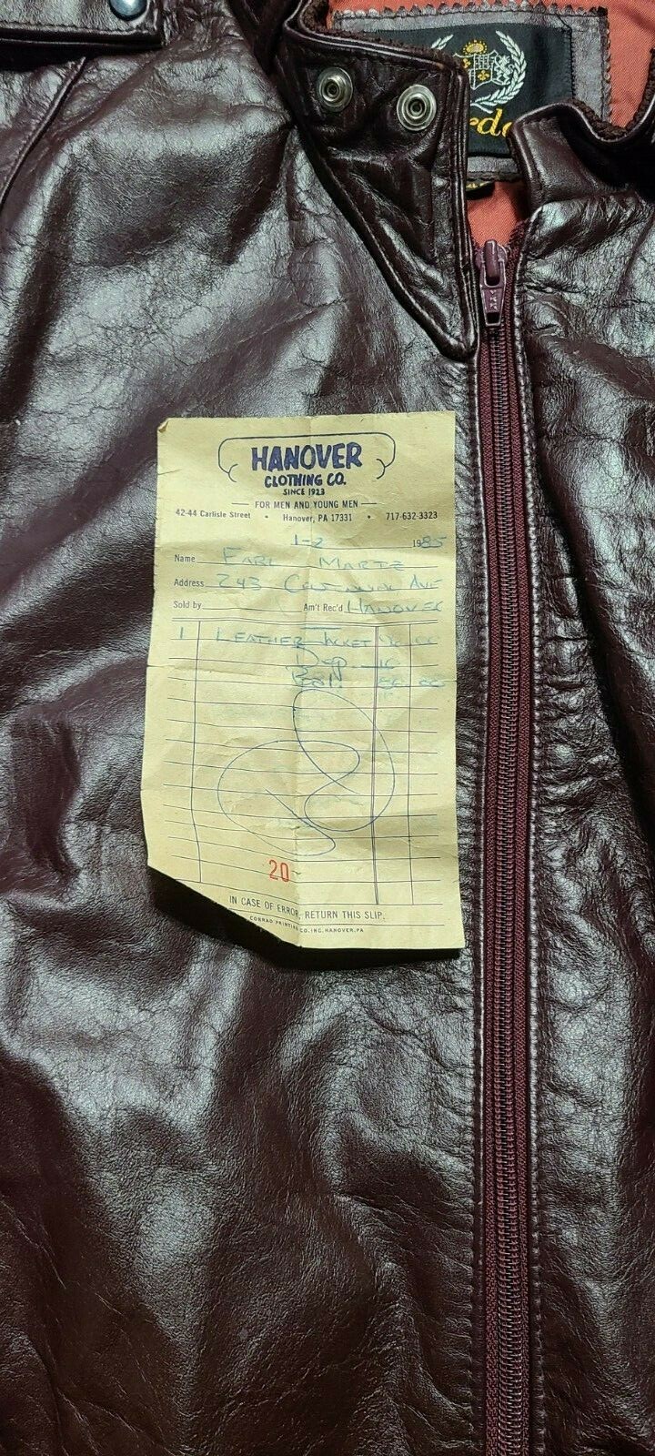 Vintage Men's Aberdeen Leather Jacket, size 46, brown… - Gem