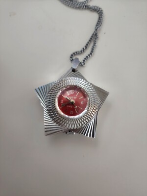 Vintage K-Time Watch Necklace Pendant Mens Star | eBay