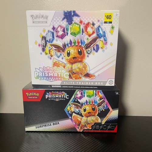 Pokémon TCG Scarlett & Violet Prismatic Evolutions ETB & Surprise Box ...