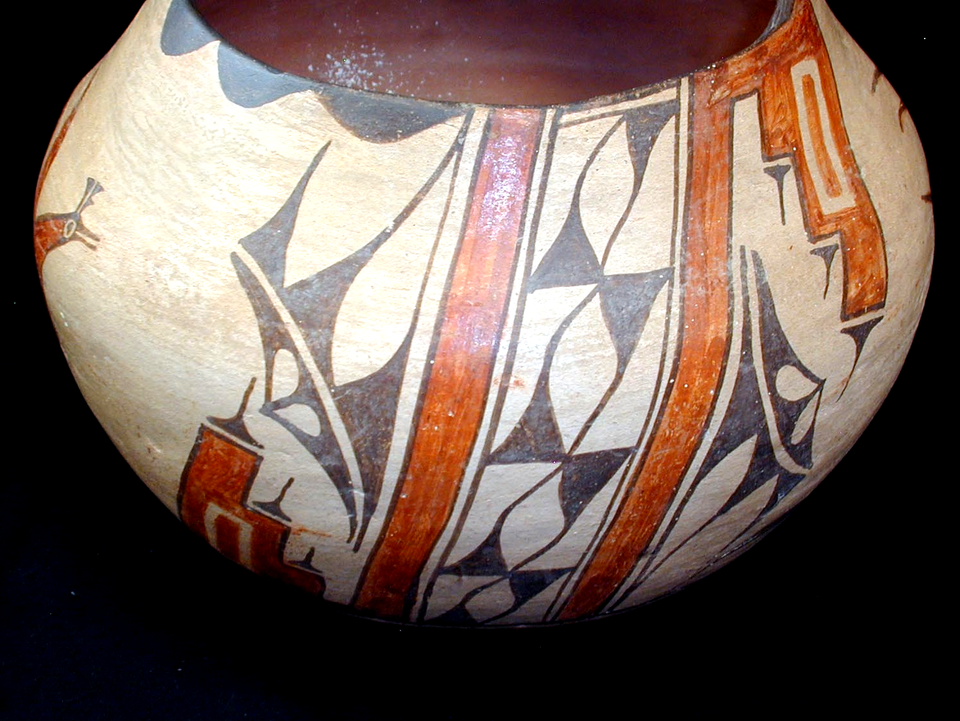 Zia Pueblo JAR WITH 2 BIRDS 'Polychrome' 10.5" x 8.5", ca 1910-20 | eBay