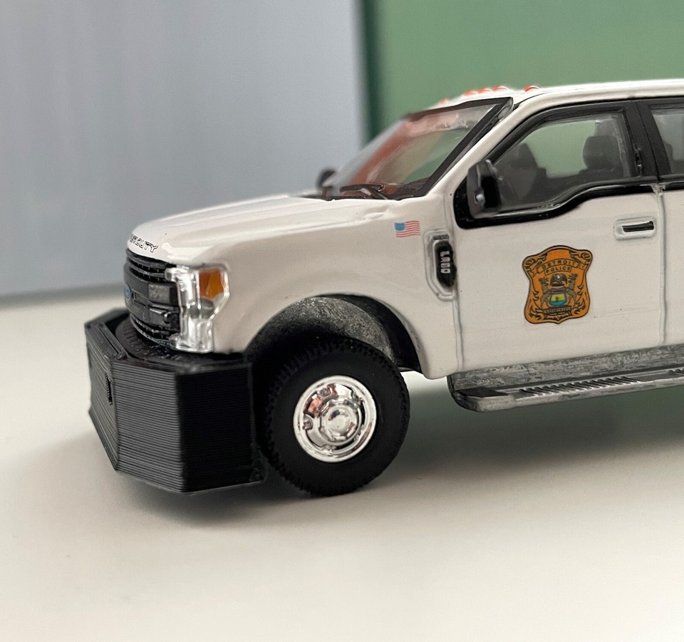 2X 3D Printed Add-On Push Bumper for 1/64 Greenlight 2019 2017 Ford ...