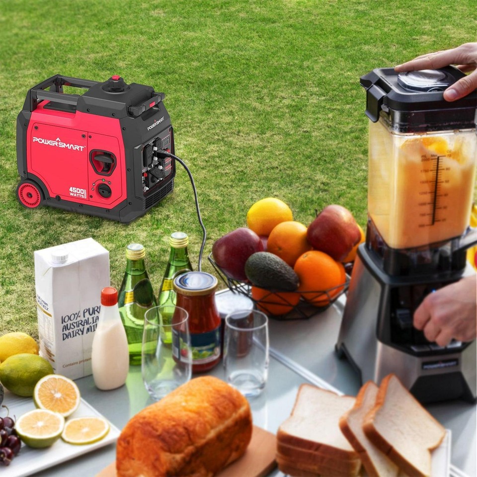 PowerSmart 4500 Watt Gas Powered Inverter Generator Super Quiet ...