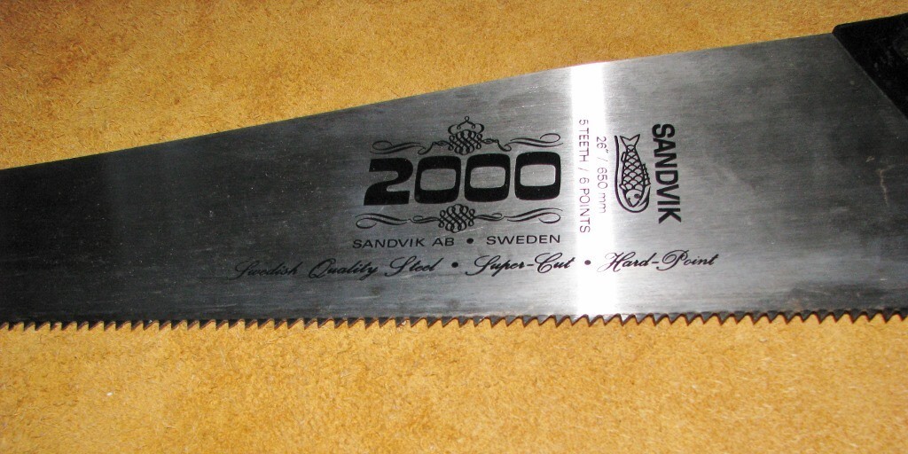Sandvik 2000 Hand Saw 26" Blade Made in Sweden 6 PPI | eBay