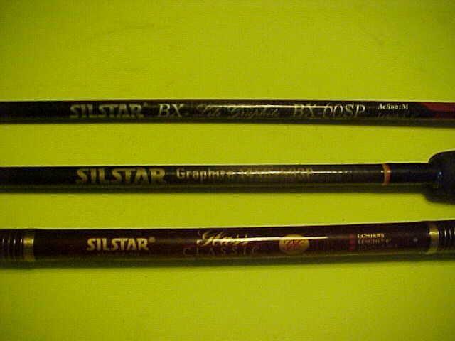 SET OF 3 SILSTAR SPINNING RODS-2 FRESHWATER & 1 SALTWATER,PRE-OWNED ...