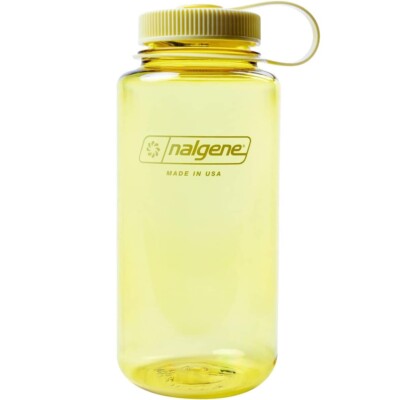 Nalgene Sustain 32oz Wide Mouth Bottle (Butter) Recycled Reusable ...