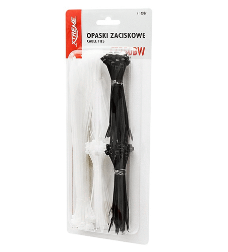 Nouveau 250 Pcs 2.5mm Nylon Strong Cable Wraps Ties Black White Repair ...