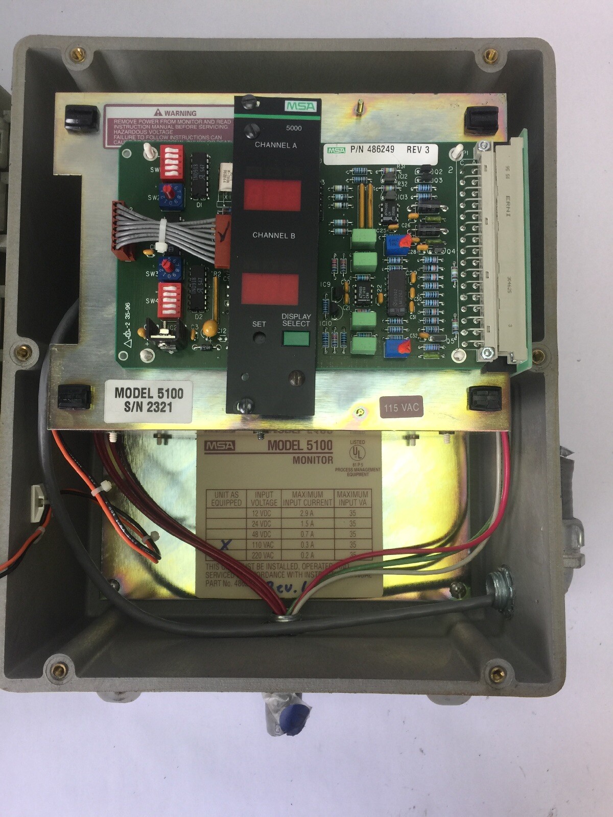 MSA MODEL 5100 MONITOR 110VAC 0.3A | eBay