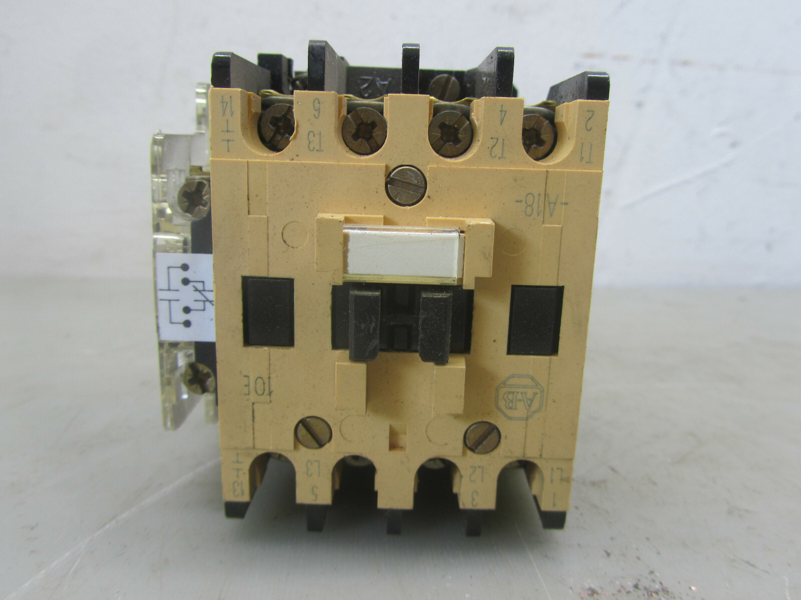 ALLEN BRADLEY 100-A18ND3 CONTACTOR WITH 195-BA11 AUXILIARY CONTACTOR | eBay