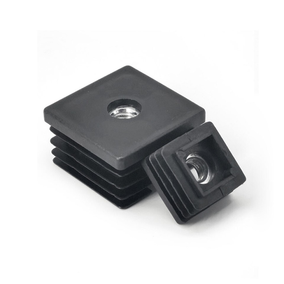 Round/Square Plastic Tube End Caps Insert Bungs Nuts Plug Adjustable ...