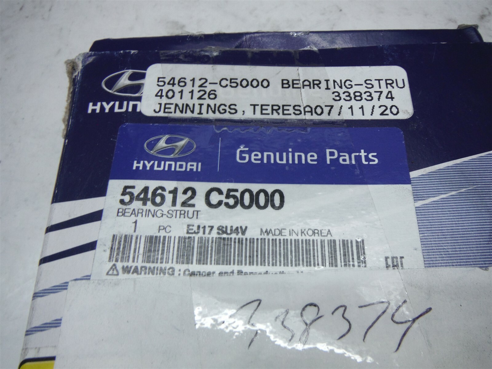 2019-2020 HYUNDAI SANTA FE LEFT RIGHT SUSPENSION STRUT BEARING OEM ...