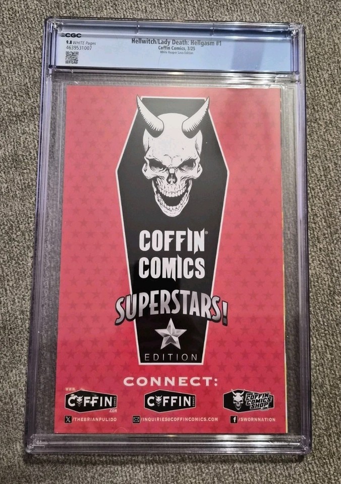 Hellwitch Lady Death Hellgasm #1 CGC 9.8 White Reaper Love Edition 1st ...