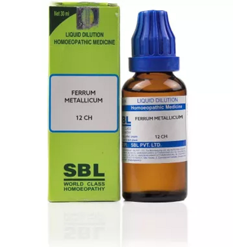 SBL Ferrum Metallicum 12 CH Liquid Dilution Homoeopathic Medicine 30 ml ...
