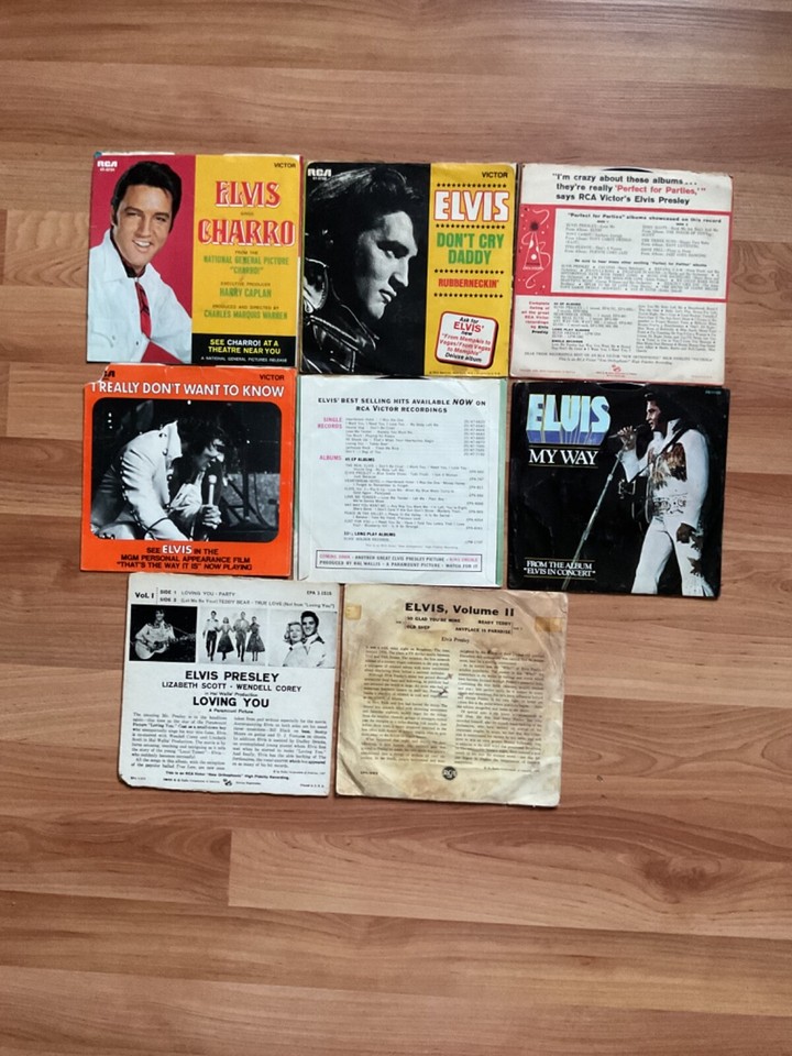 25 RARE ELVIS PRESLEY VINYL 45 RECORDS WITH 25 AUTHENTIC PICTURE ...