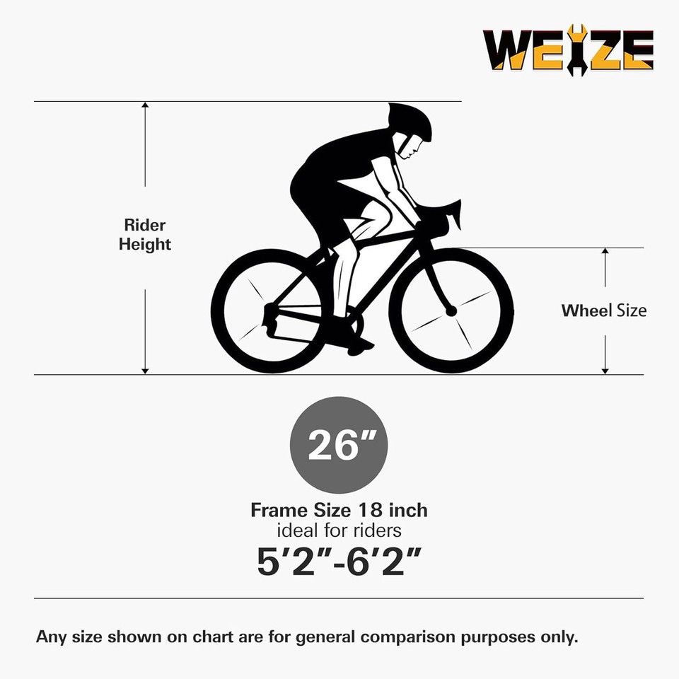 Weize Mountain Bike 26" Cycling MTB Bicycle 18 Speed Full Suspension ...