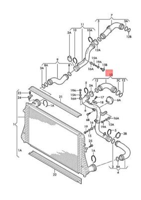 Genuine VW Pressure Hose Connections: Exhaust Gas Turbocharger ...