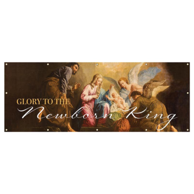 Inspirational Christian Church Outdoor Banners 8ftx3ft Glory to the ...