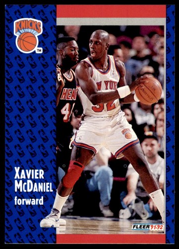 1991-92 FLEER XAVIER MCDANIEL NEW YORK KNICKS #328 | eBay