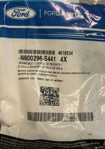 Écrou de support de montage d'origine Ford *Pack de 4* -N800296-S441 | eBay