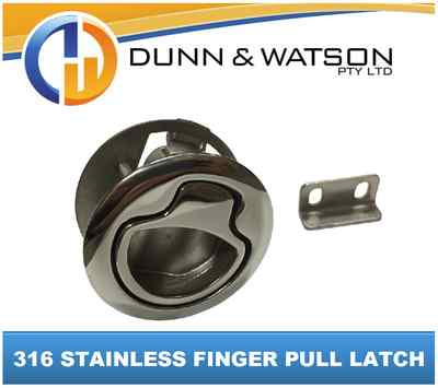 316 Round Stainless Flush Finger Pull Ring (Hatch Latch Boat Caravan ...