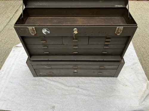🇺🇸VTG Kennedy Machinist 526 8 Drawer & MC-28 2 Drawer Riser 2 Keys ...