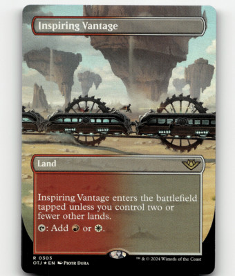 FOIL - MTG Inspiring Vantage (Borderless) 303 - Outlaws of Thunder ...